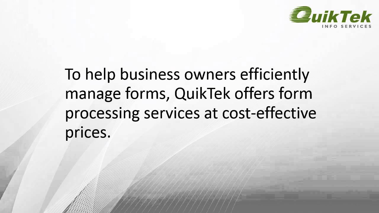 Forms Processing Services