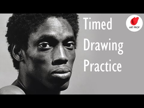 Timed Drawing: Portrait Practice, 10 min. Poses