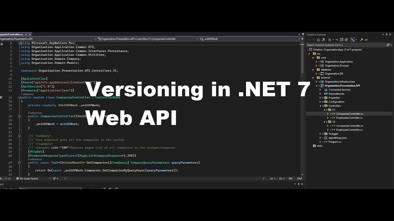 API Versioning | .NET 7 Web API - Tutorial 7