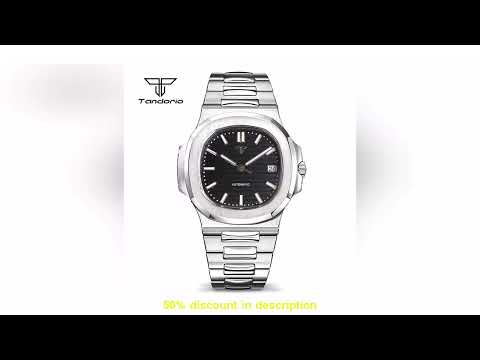 Latest Products You Must Know! Tandorio Square 40mm Men's Stainless Steel NH35 Automatic Watch M
