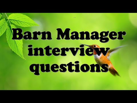 Barn Manager interview questions