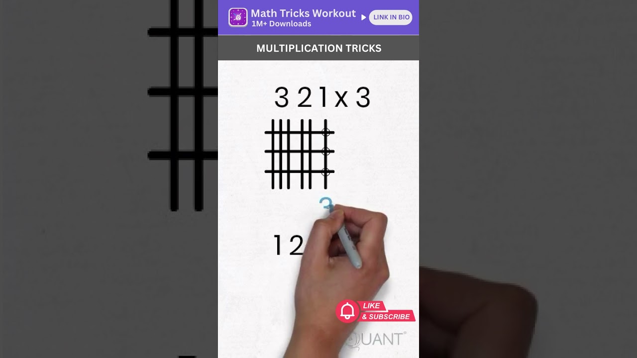 Math Tricks - Multiplication Tricks - Japanese Method #1 - Fun Math Hacks - Mental Maths #mathtricks