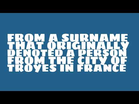 What is the origin of the name Troy?
