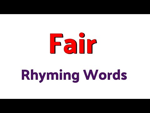 fair rhyming words । Rhyming words of fair । fair ka rhyming word । Rhyming words