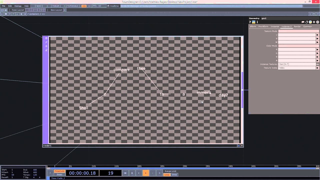 THP 494 & 598 | Texture Instancing | TouchDesigner