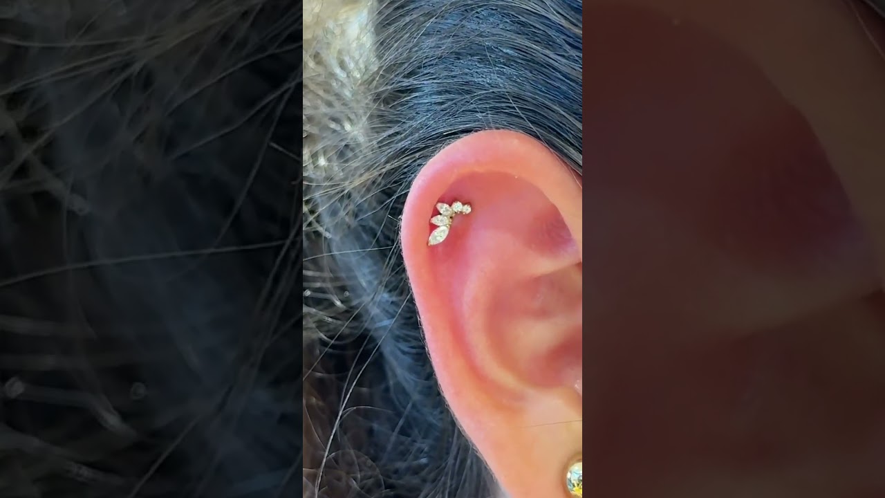 Spiral into Style: My New Helix Piercing #helixpiercing #earpiercing #cartilagepiercing