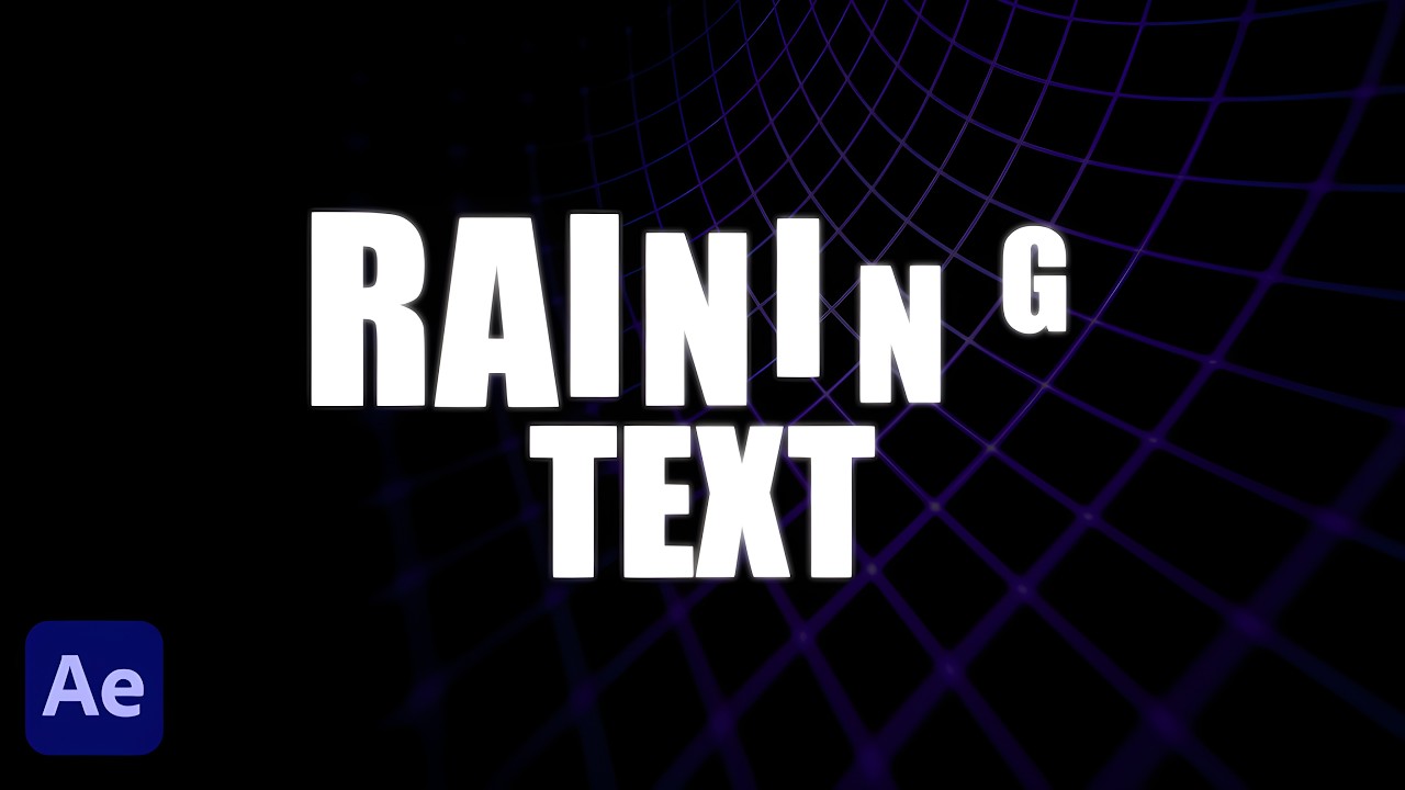 Raining Text Effect Tutorial in After Effects | Raining Text Reveal Animation