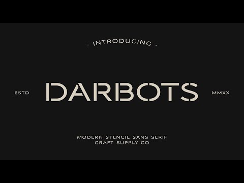 Darbots Modern Stencil Sans Serif Font Free Download