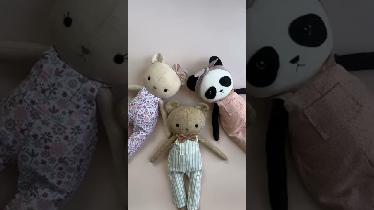Teddy bear sewing pattern 🐻 #sewingpattern #handmadedoll #sewingtutorial #sewing #teddybear #bear