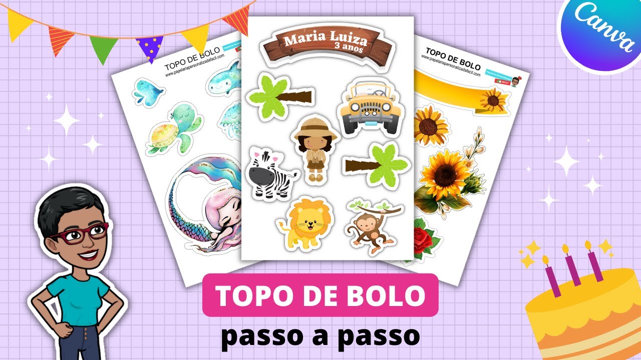 Como Fazer Topo de Bolo no Canva | Passo a Passo