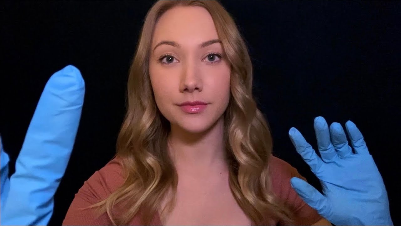 ASMR Nonsensical Glove Exam (Face Touching, Hand Movements)
