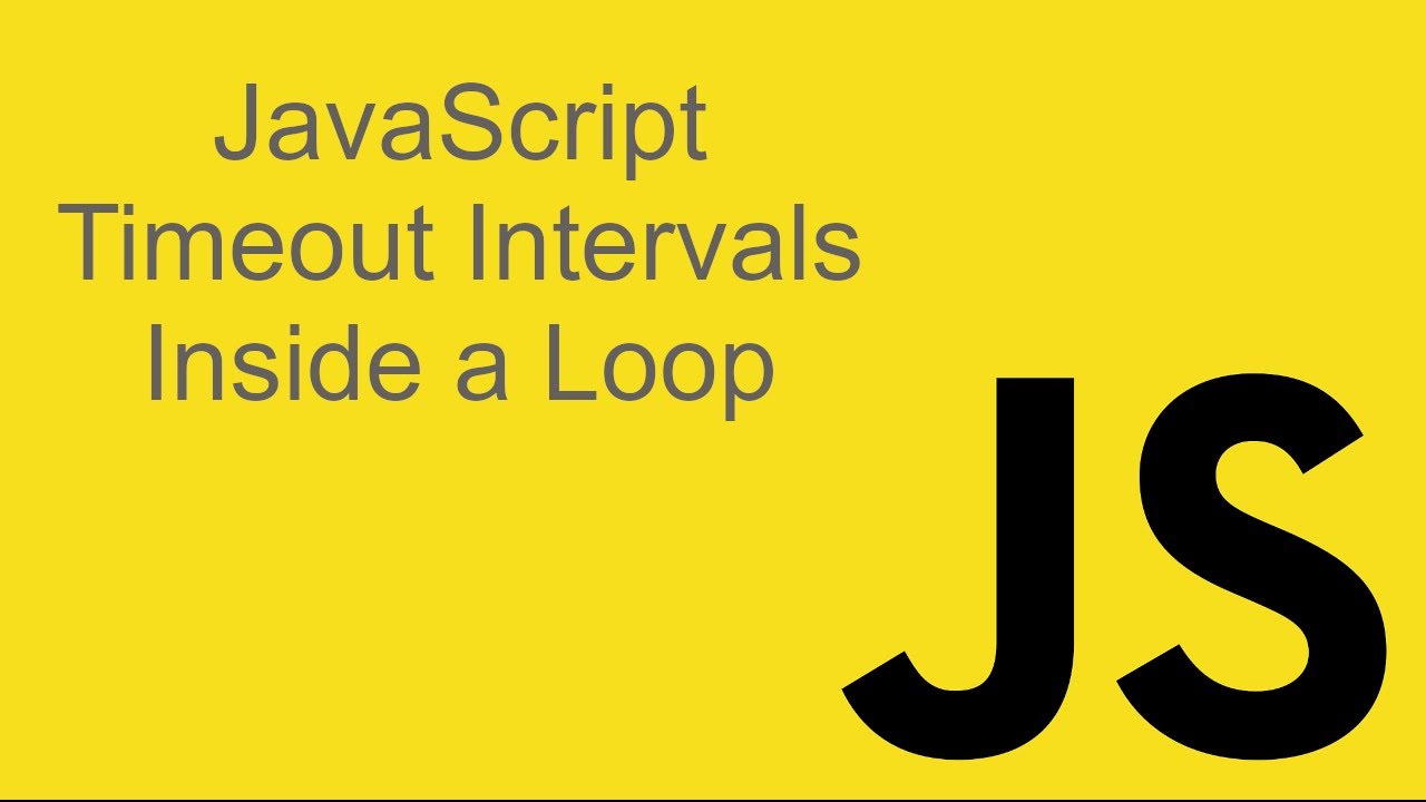 JavaScript Timeout Intervals Inside a Loop
