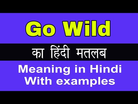 Go Wild Meaning in Hindi/Go Wild का अर्थ या मतलब क्या होता है