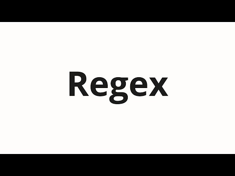 How to pronounce Regex