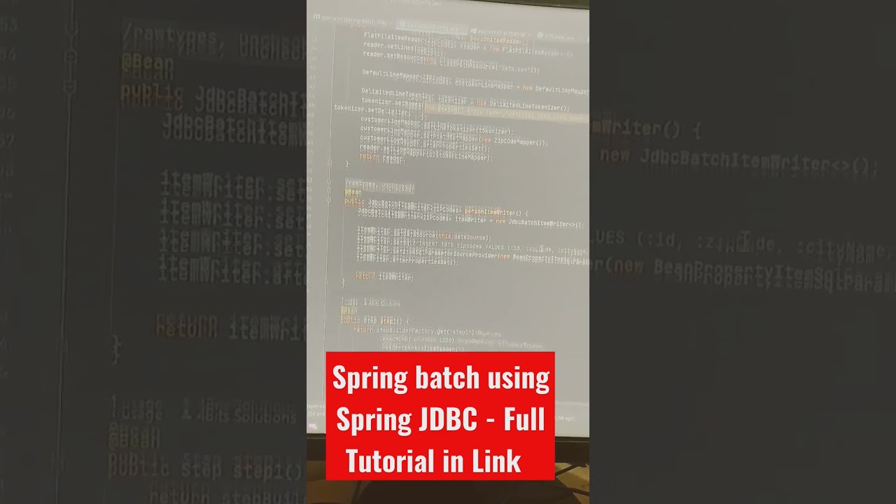 Spring Batch Performance With Spring JDBC #java #javadeveloper  #shorts