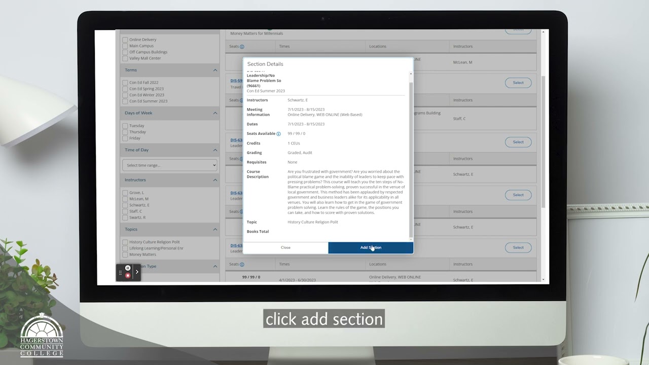 Instant Enrollment Tutorial: Register for Non-Credit Courses at HCC