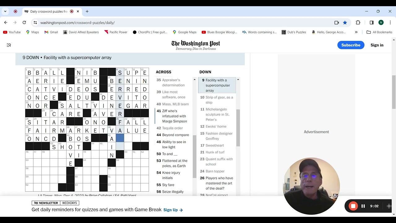 Daily crossword puzzles free from The Washington Post   The Washington Post   4 December 2023