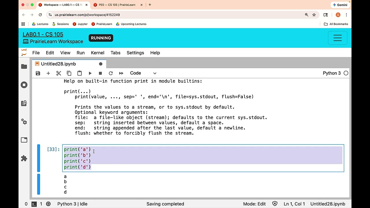 Using help() in Python (CS105 at UIUC)