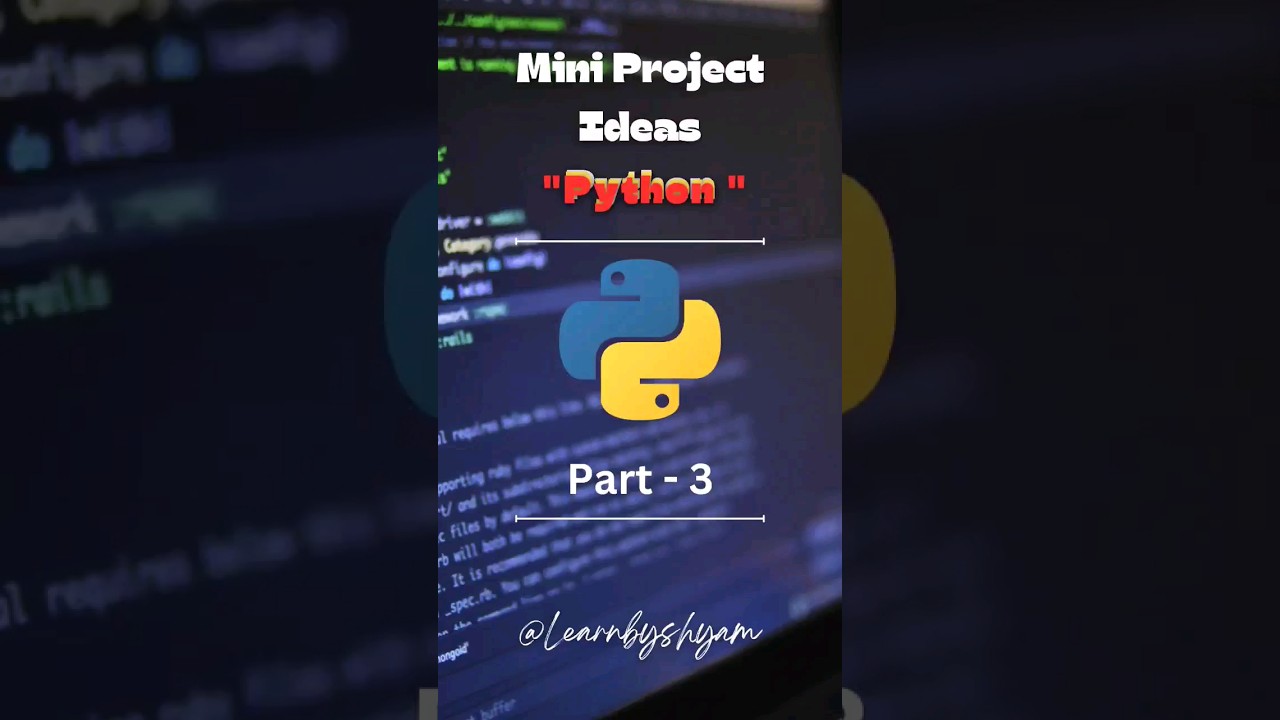 Python Mini Project List Part 3 #shorts #python