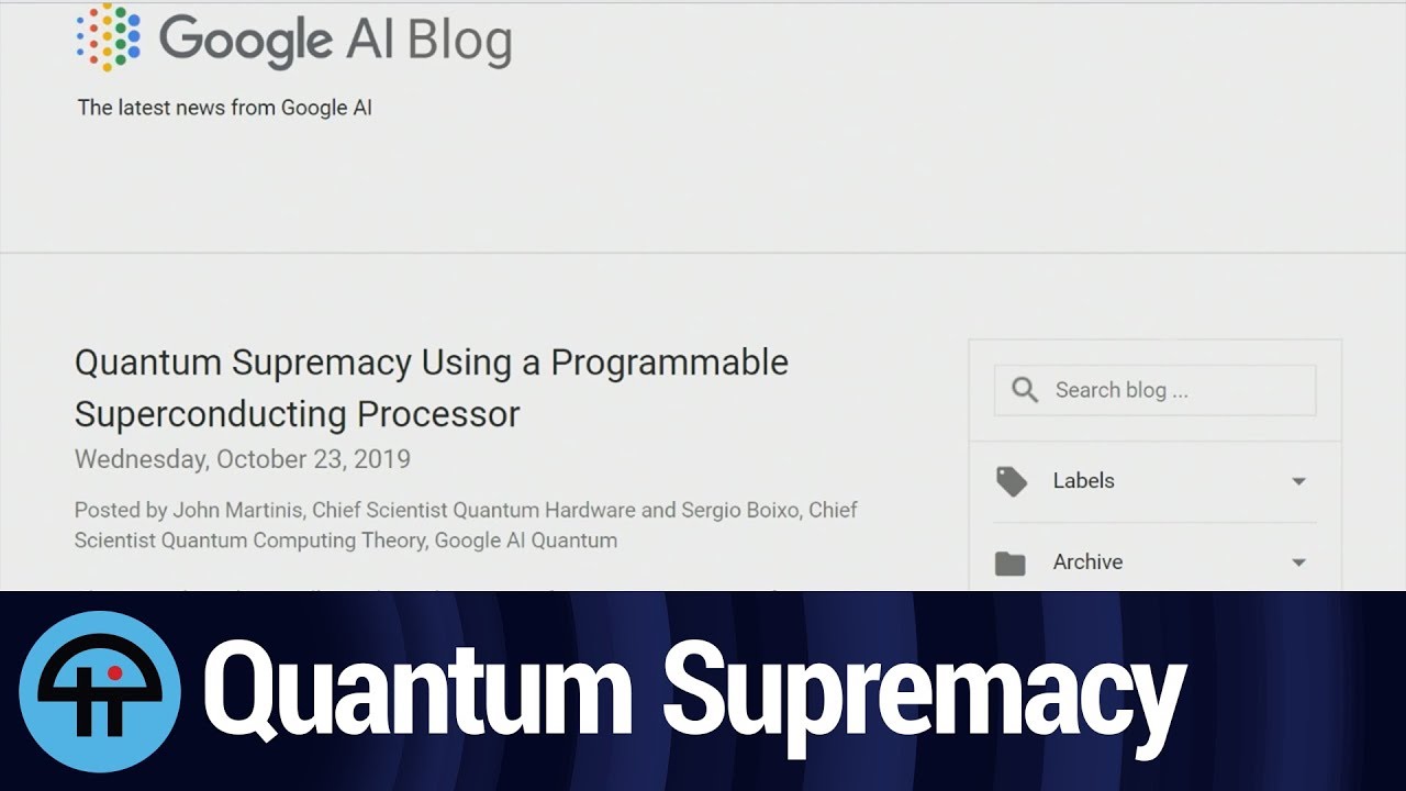 Google Confirms It Has Reached Quantum Supremacy