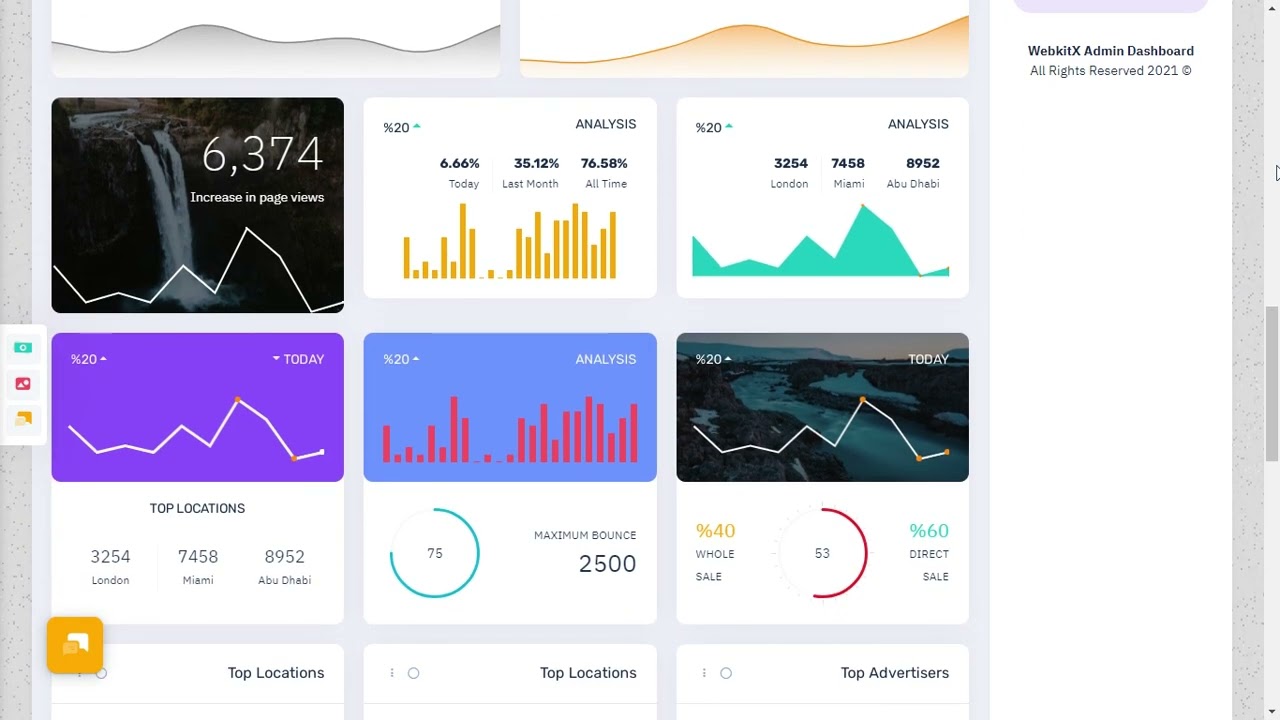 WebkitX Bootstrap 5 Admin Panel Template with RTL Light Theme