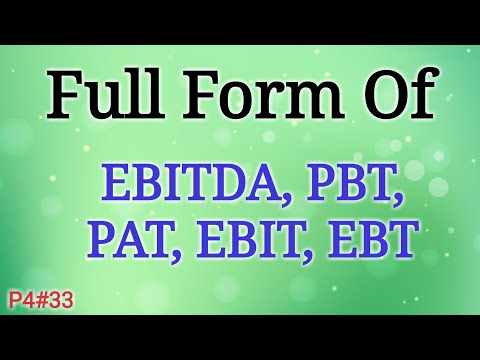 Full Form of EBITDA, PBT, PAT, EBIT, EBT | Full Form Gk in Hindi | Mahipal Rajput