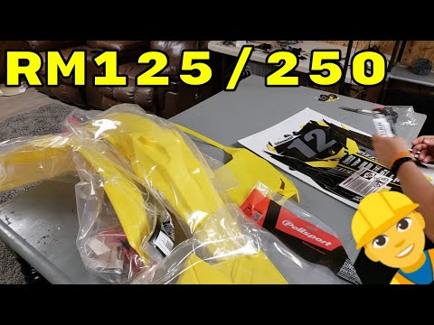 Suzuki 2 Stroke Restyle Kit! Graphic Install Timelapse