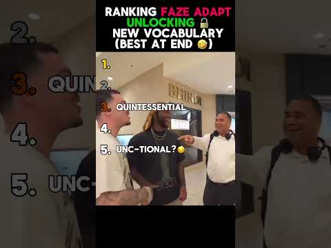 RANKING FAZE ADAPT UNLOCKING NEW VOCABULARY