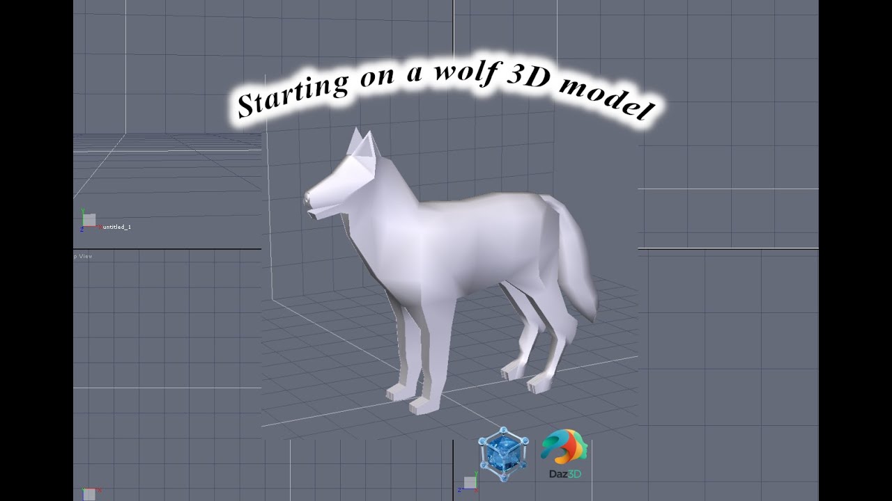 Starting on a 3D wolf model