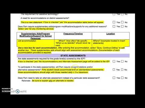 Components of an IEP