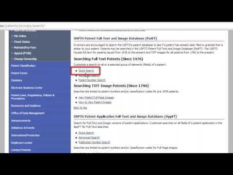 How to Search Patent Online
