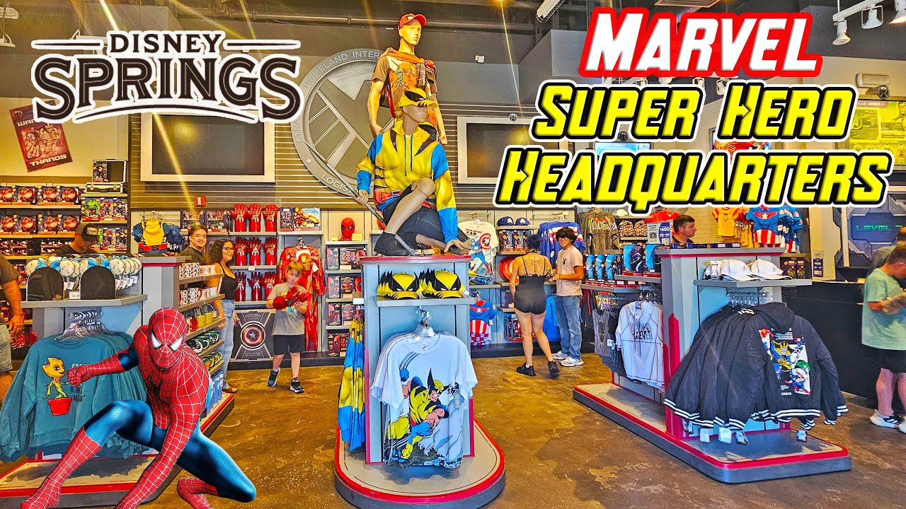 Explore Marvel Super Hero Headquarters Store at Disney Springs (2025) [4K]