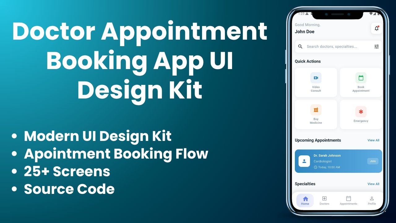 Doctor Appointment Booking App UI Design Kit In Flutter
