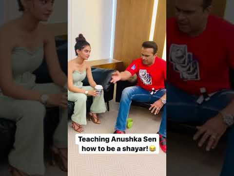 Teaching Anushka Sen how to be a shayar!π