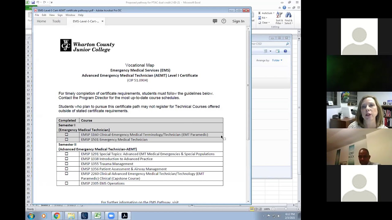 WCJC Information Session on EMS and PTAC