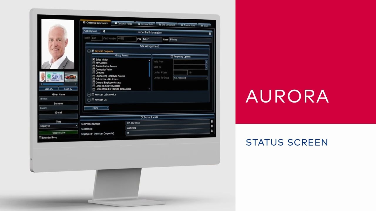 dormakaba Keyscan Aurora Software Setup – Status Screen