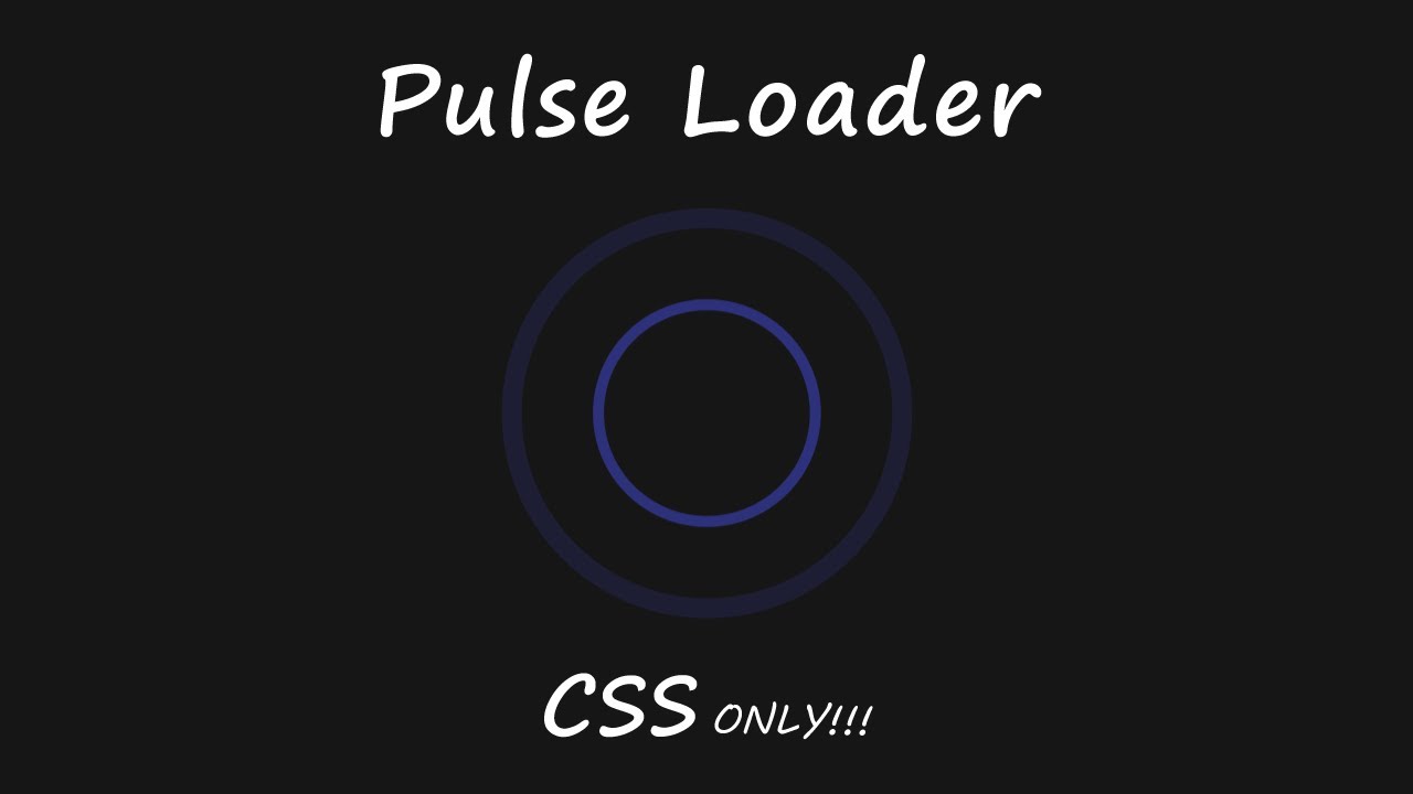 Pulse Loader HTML CSS | Loader CSS Animation
