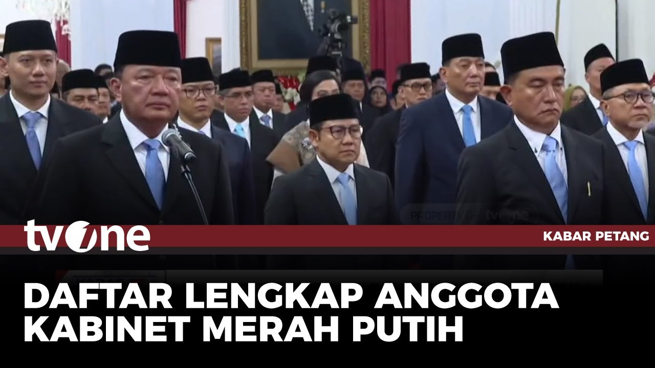 Susunan Lengkap Kabinet Merah Putih Prabowo-Gibran | Kabar Petang tvOne