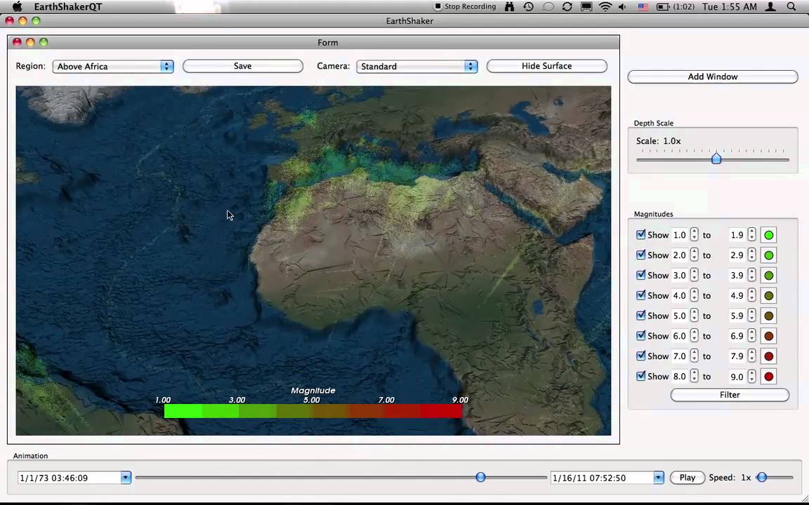Visualization of Earthquake Data