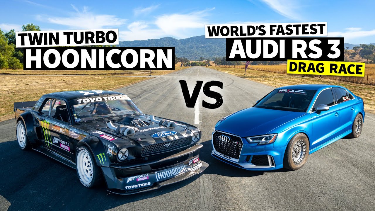 Ken Block Finally Finds Worthy Drag Race Opponent, Almost Loses to 8 ...