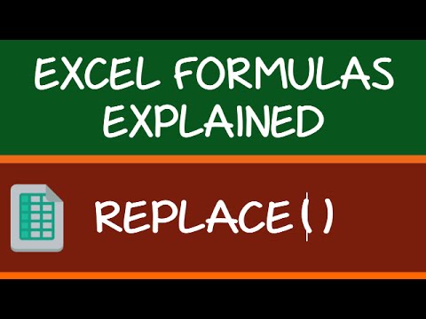 REPLACE Formula in Excel