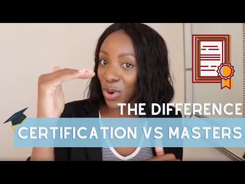 A Certification Can Be Better Than A Masters Degree For Your Career! | Here's the Difference!