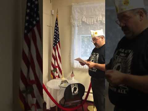 How to set up a POW/MIA table and each items meaning