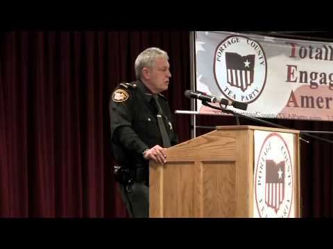 Portage County Sheriff David Doak speaks to the Portage County TEA Party