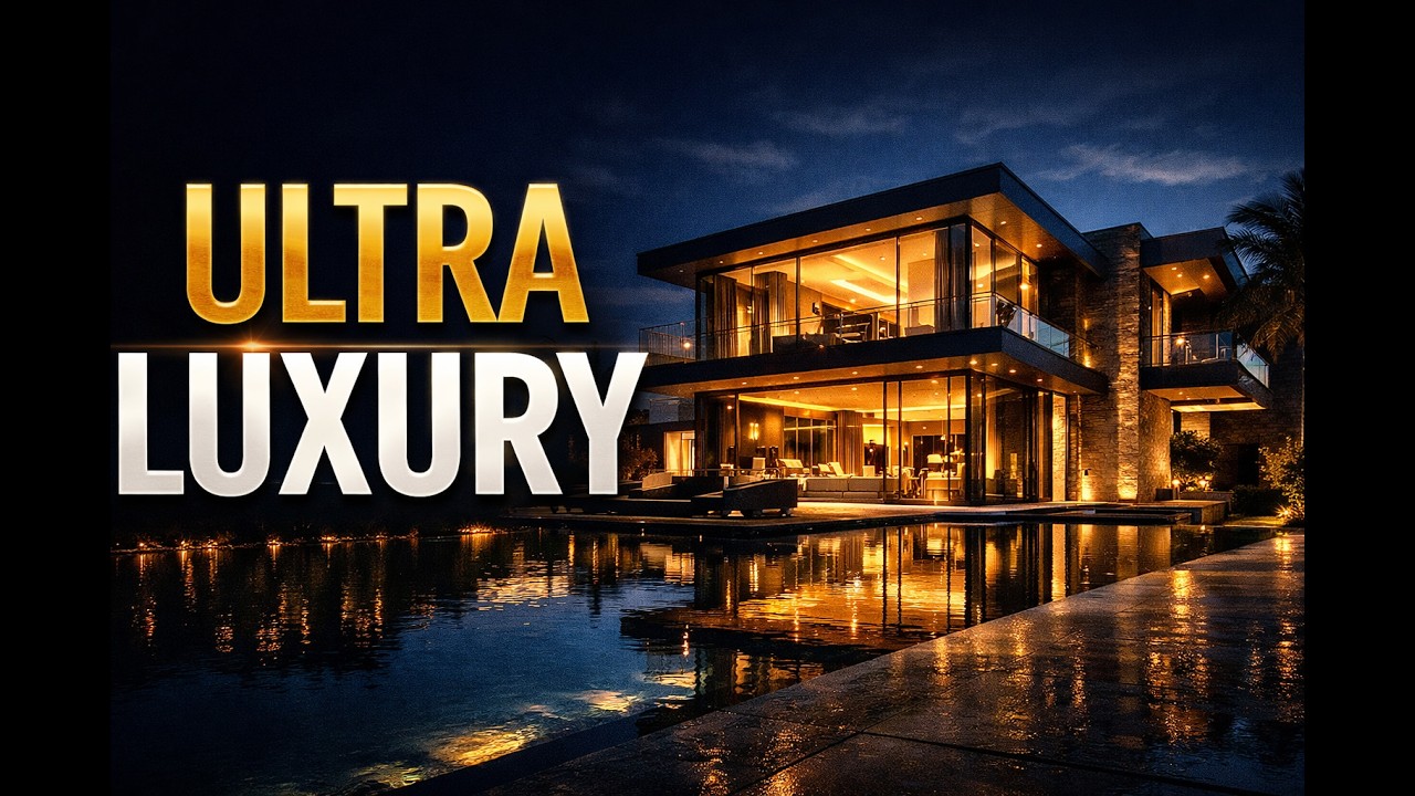 AI Luxury Homes Inside a $10M Ultra Luxury Glass Mansion | Cinematic Night Tour