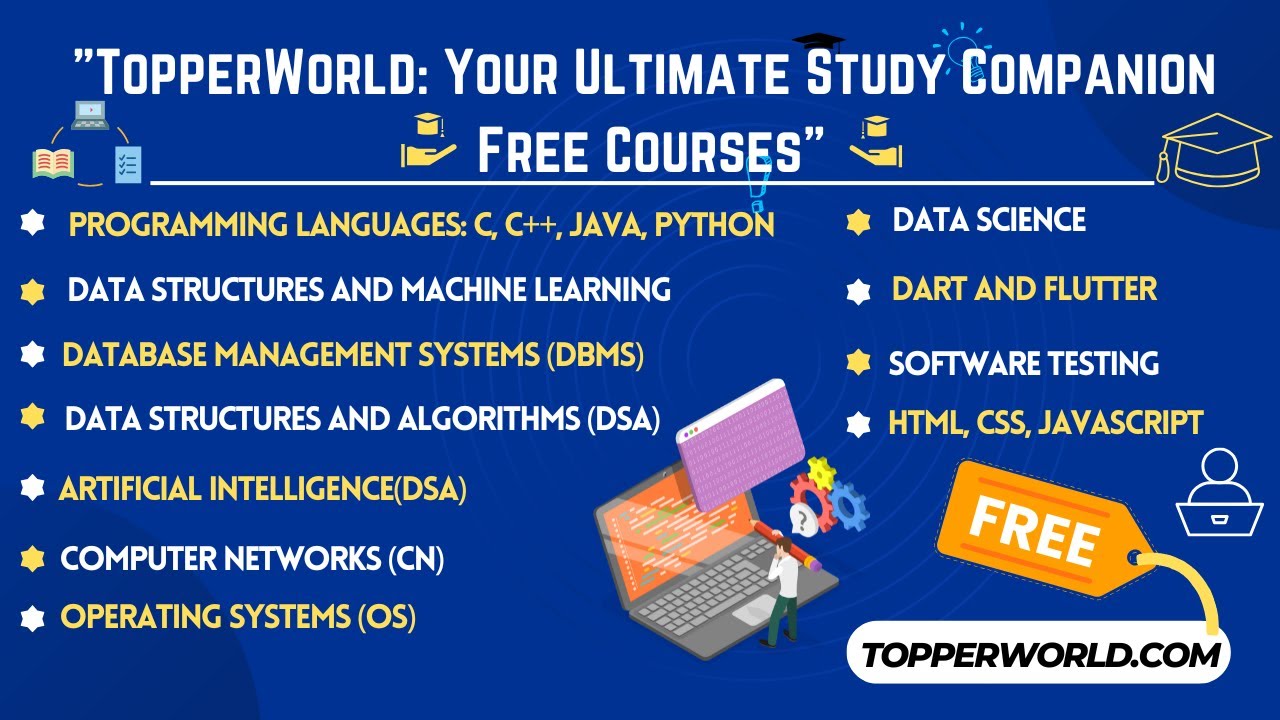 TopperWorld | Free Educational Sources | Free Software Courses | #freeeducation #softwarecourse
