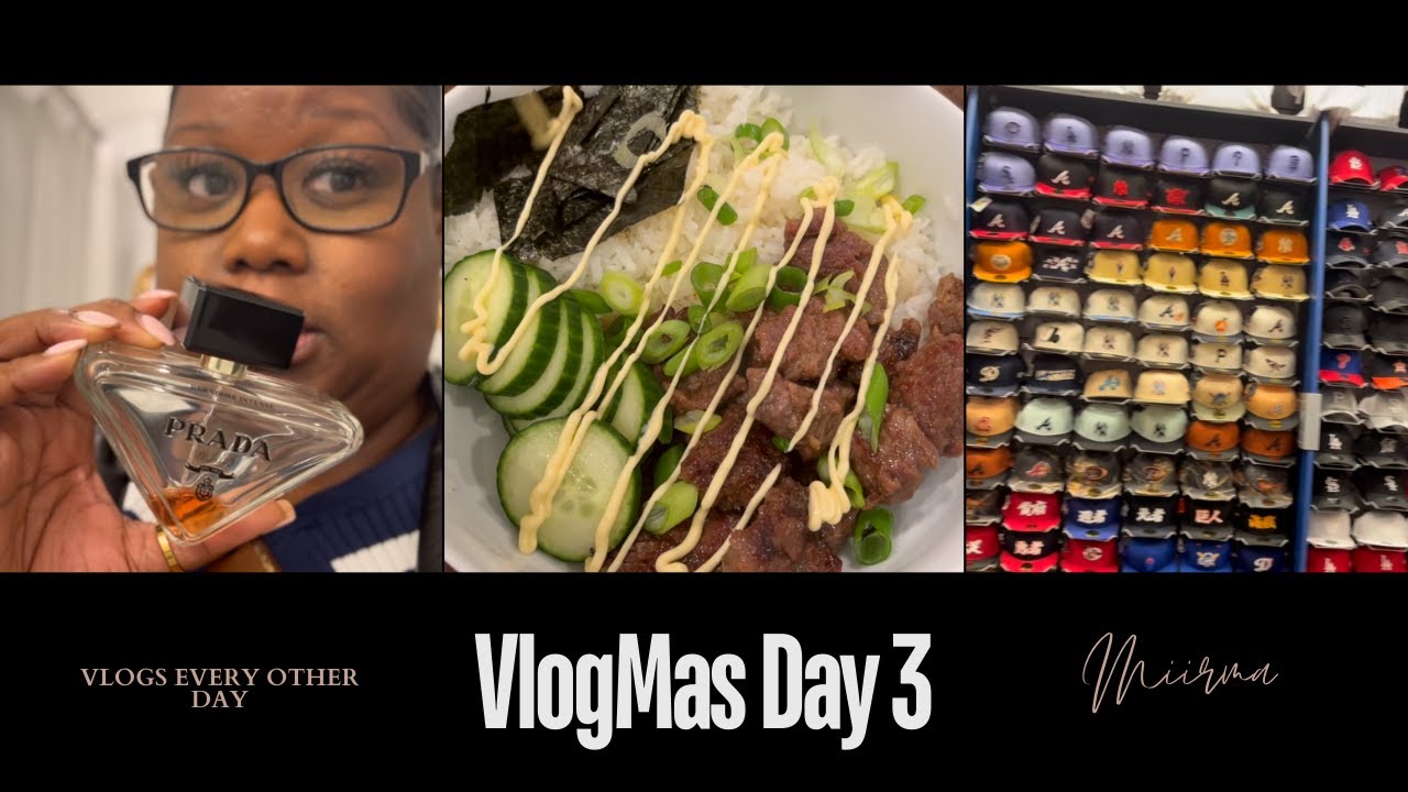 VlogMas Day 3 |  Errands/Shopping • Cooking Steak Sushi Bowl • Content Creation