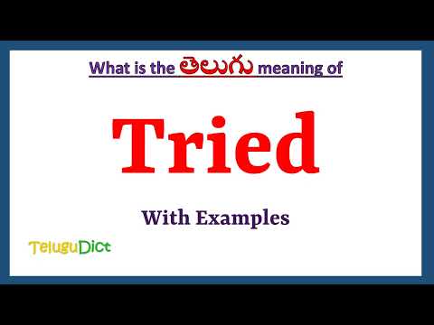 Tried Meaning in Telugu | Tried in Telugu | Tried in Telugu Dictionary |