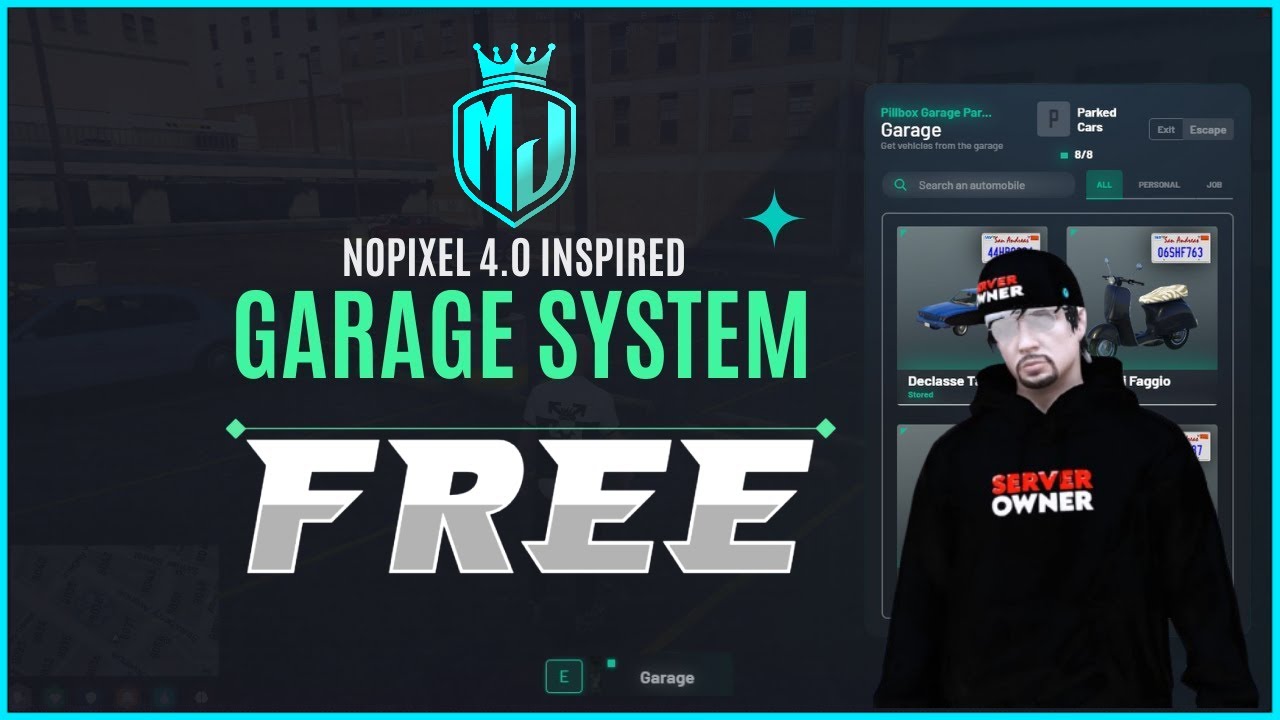NO PIXEL 4.0 INSPIRED QB GARAGES SCRIPT FREE | MJ DEVELOPMENT