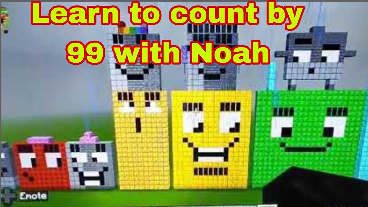 Learn to count by 99 with Noah, Minecraft Number blocks